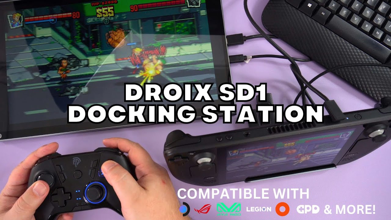 Video Thumbnail: DroiX SD1 docking station for Steam Deck ASUS ROG Ally Legion Go AYA NEO GPD ...