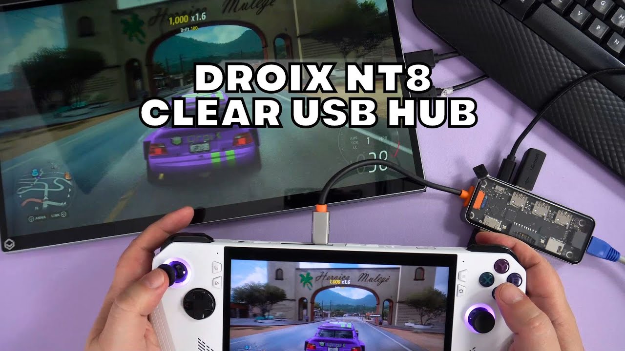 Video Thumbnail: DroiX NT8 hub for handheld gaming PC mini PC laptop PC ...
