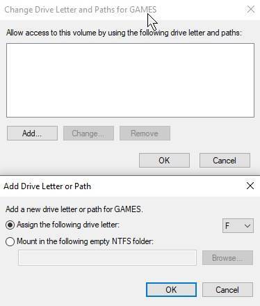 The drive letters available will depend on what’s already in the device. It doesn’t matter which ...