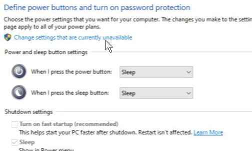 The option will likely be greyed out by default.