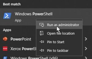 The reason you need to run Powershell as an administrator is due to the ...