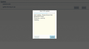 Now select “Update” (if prompted to confirm, just press update again), and the update will ...