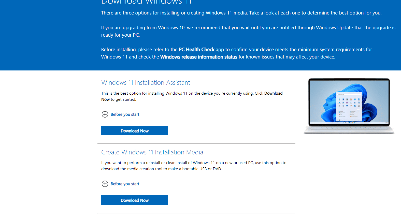 You can download the “Windows 11 Installation Assistant” from https://www.microsoft.com/en-gb ...
