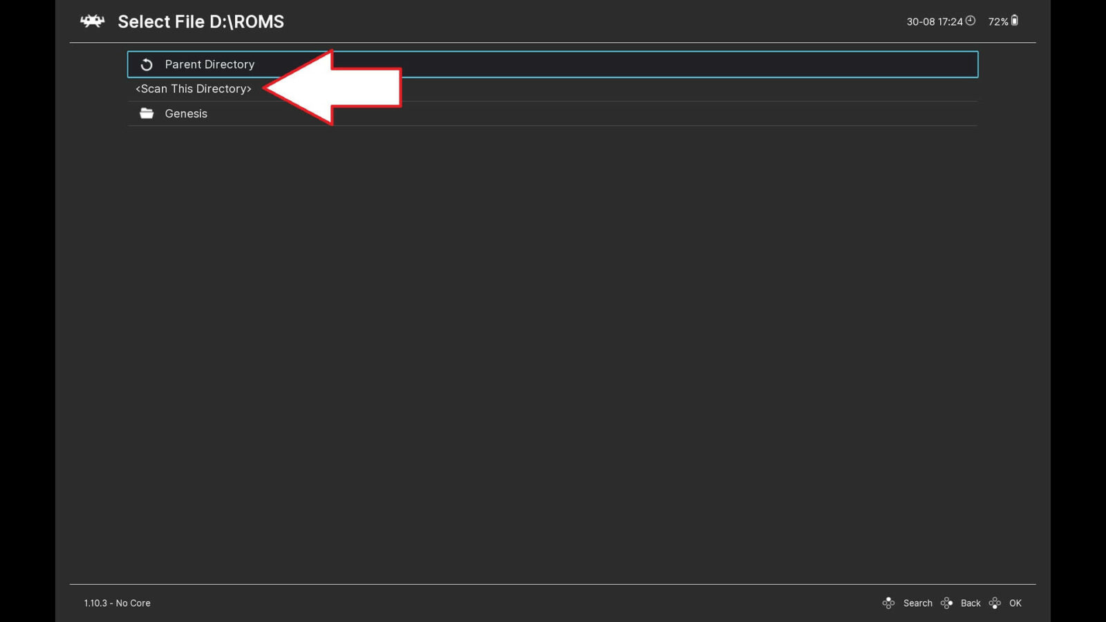 You can scan all the folders or individual one at a time