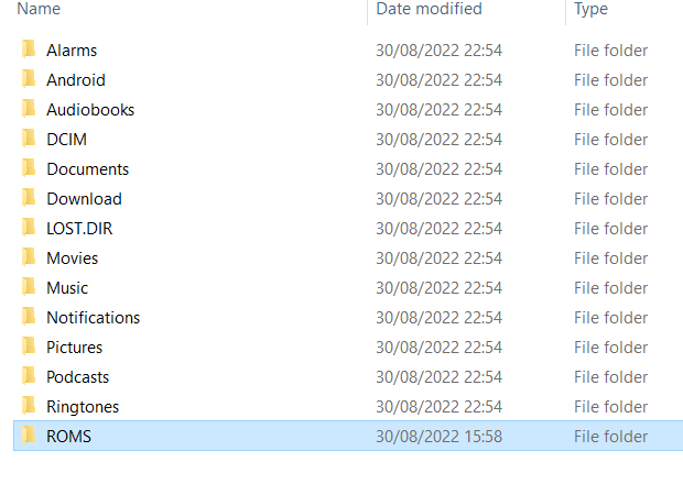 You can now copy your game files from your PC to their respective folders on the micro SD card.