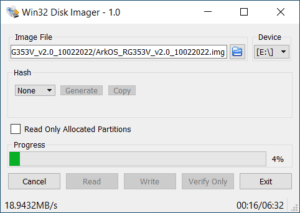 Writing the img file