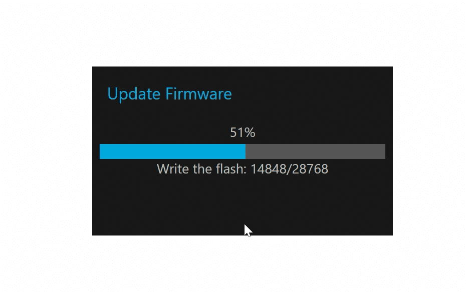 It will go through two procedures during the flashing and updating.