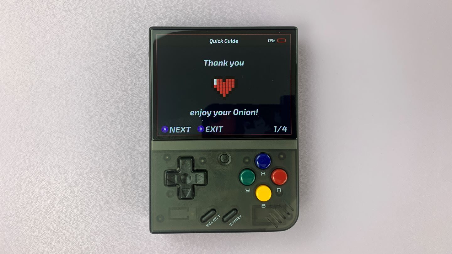 Once that’s done you will be taken to a short menu that you can scroll through, this would be ...