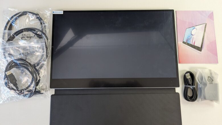 Portable monitor and accessories (Your model may differ)