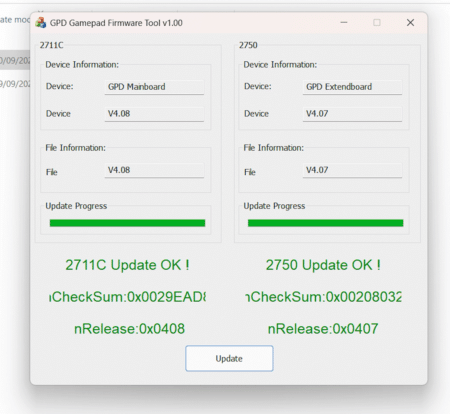 The second column will then start to update and again after a few ...