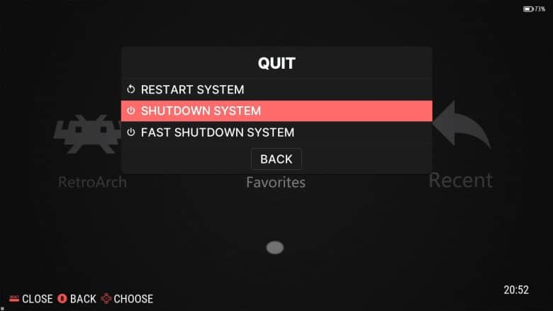 1. Main Menu 1 2. Main Menu 2 3. Quit System 4. Network Settings