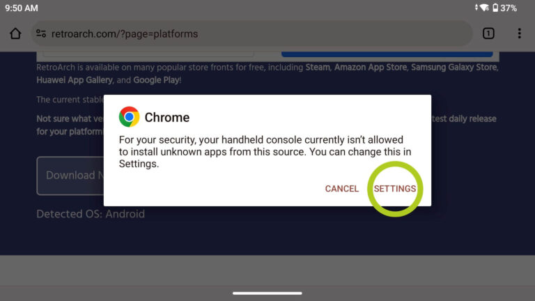 7. Go to settings 8. Allow from source