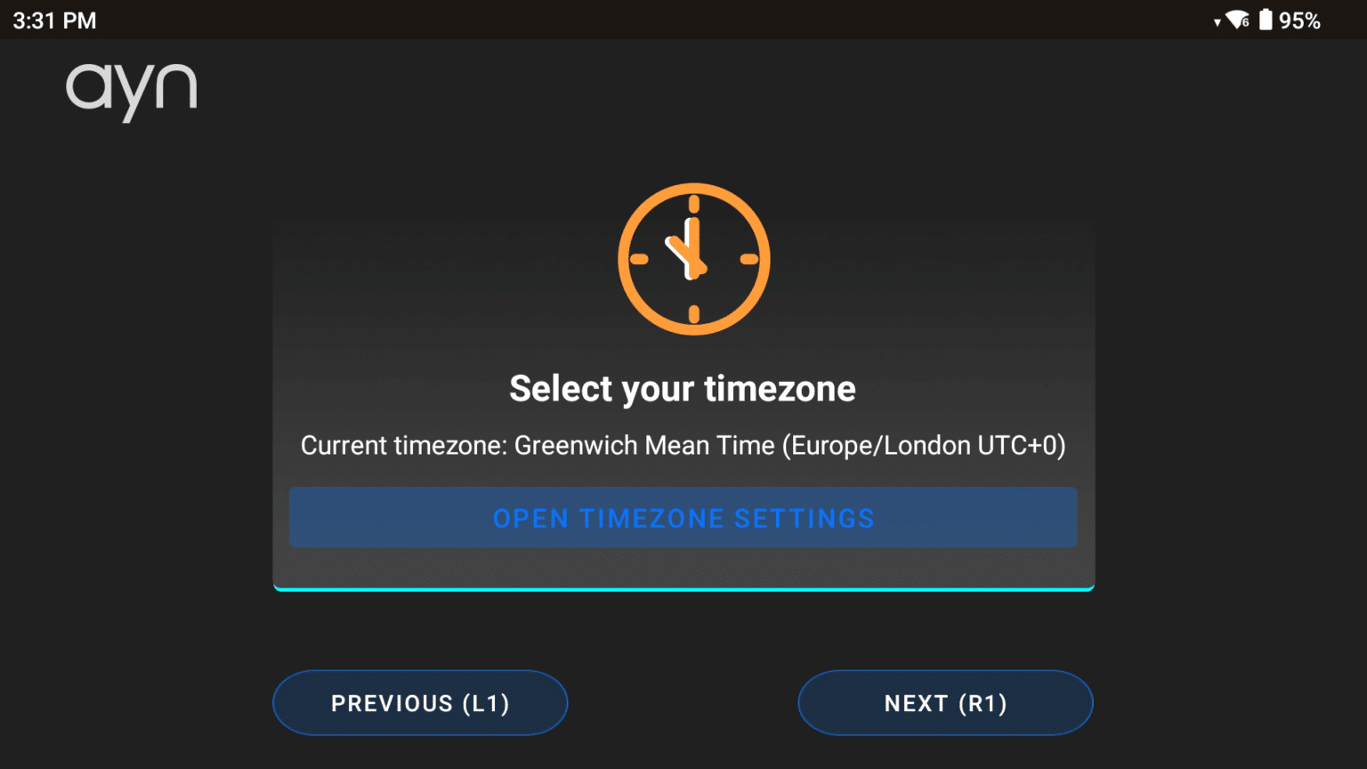 3. Internet Settings 4. Select Timezone