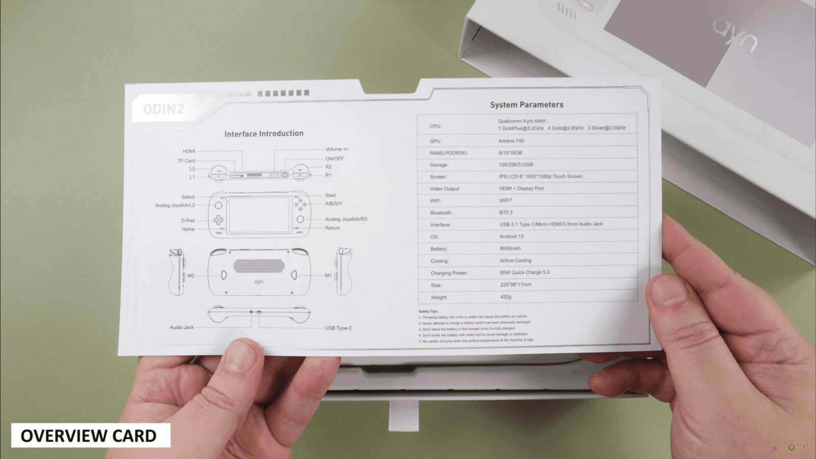 1x AYN Odin 2 1x Power Adapter 1x USB-C Cable 1x Screen Protector 1x ...