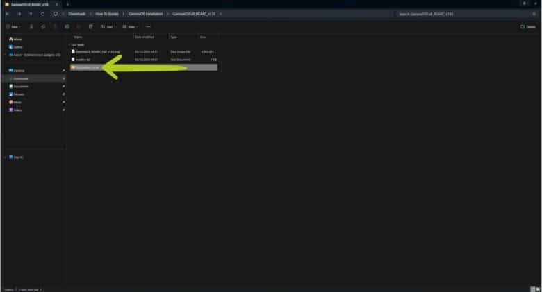 1. Extract folder 2. Extract location
