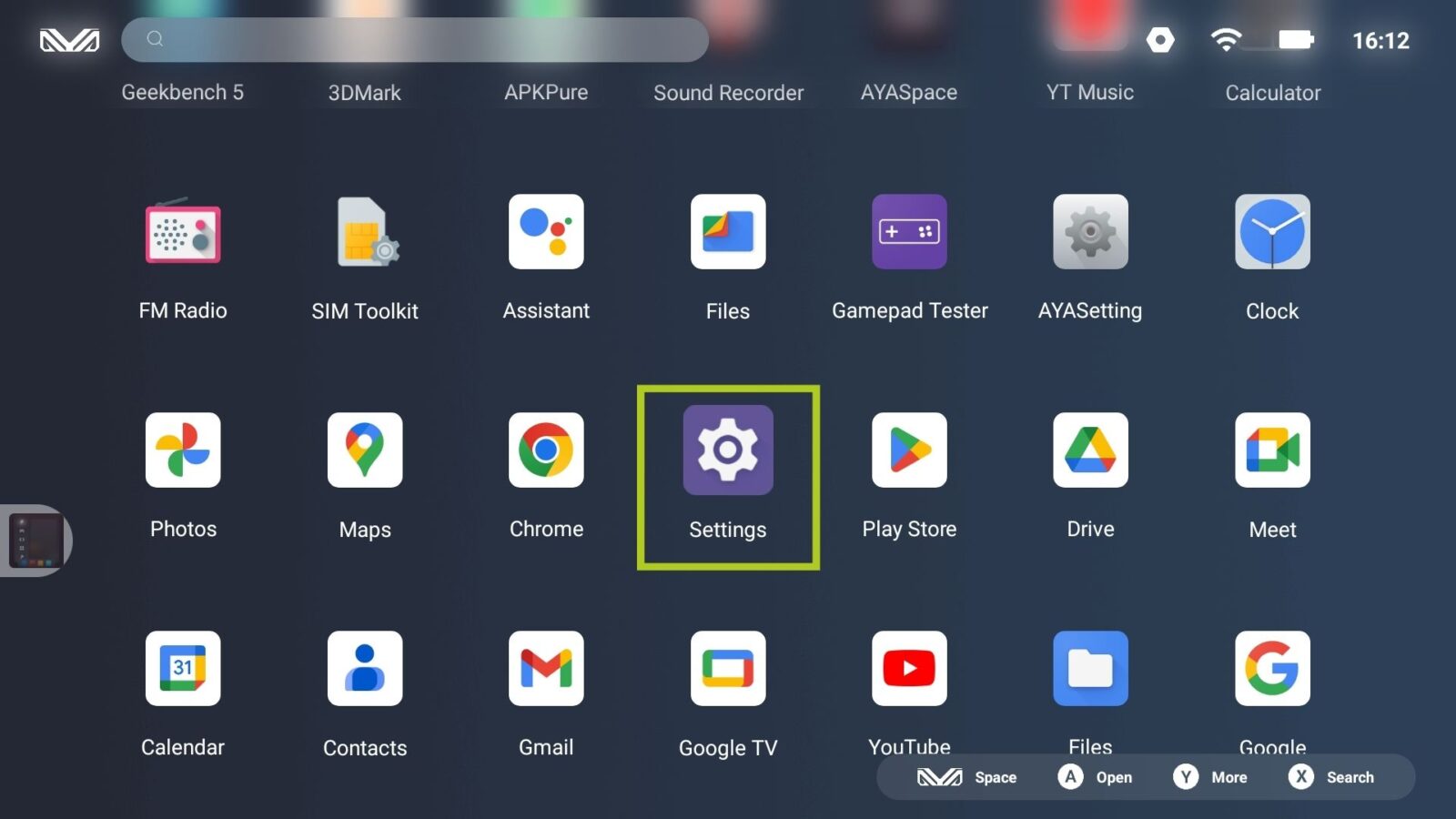 Alternatively, you can access this menu by simply searching for ...