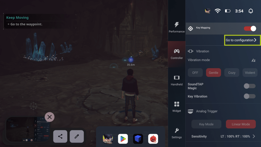Enabling the Key Mapping Overlay