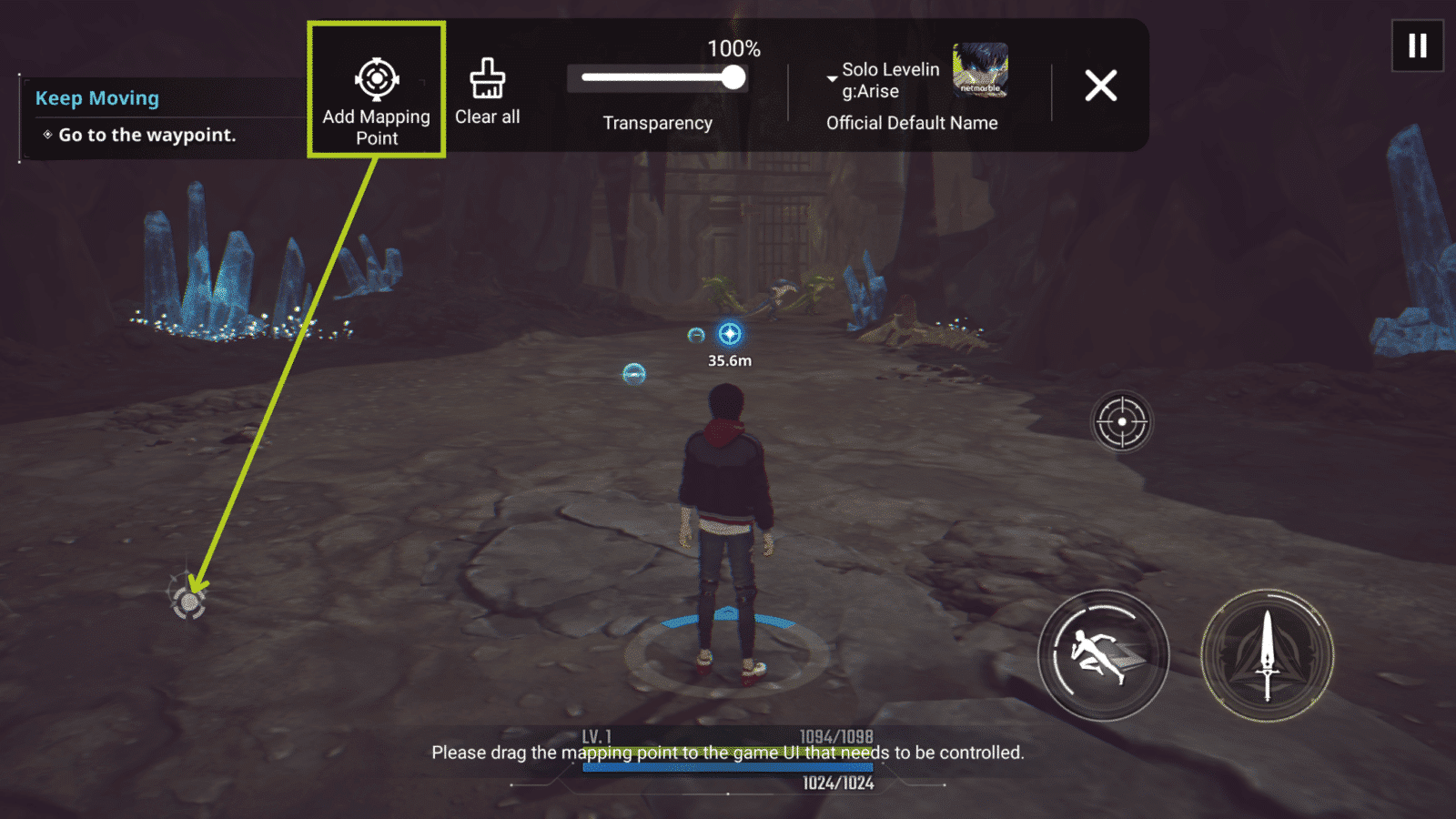 Enabling the Key Mapping Overlay