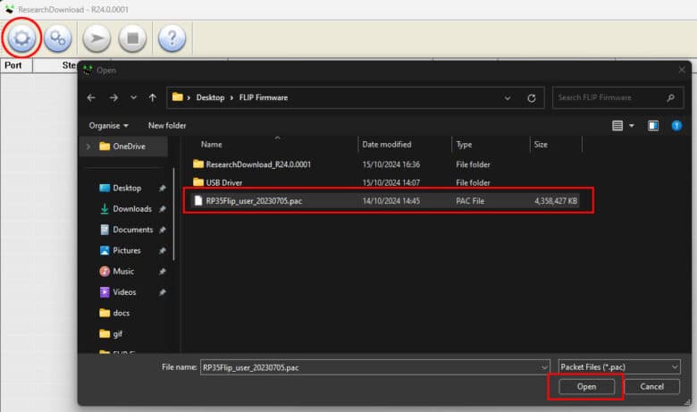 Click the single Cog icon in the top left area, and find/load the ...