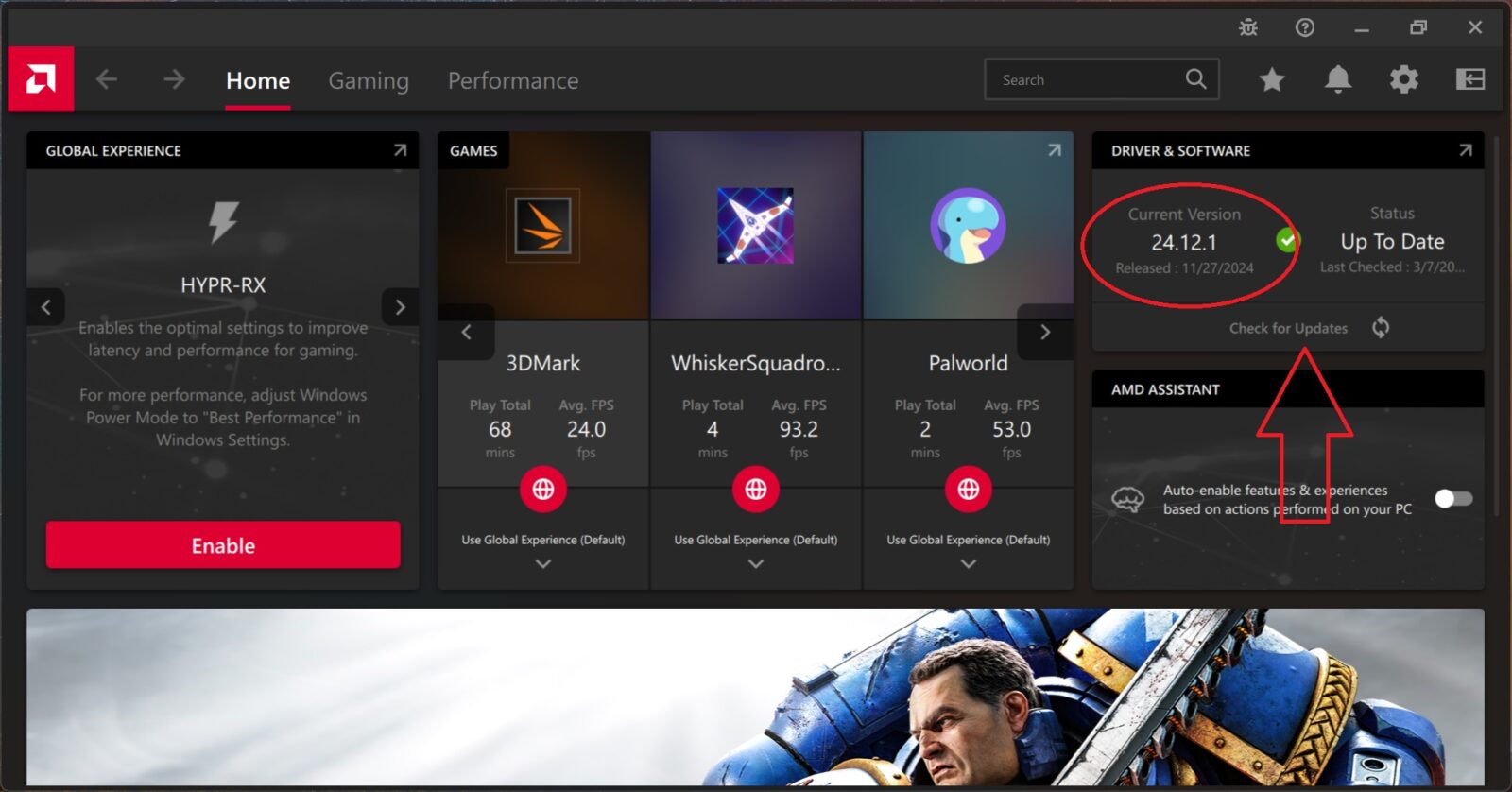 Once the AMD Adrenaline software has loaded. The top right area will ...