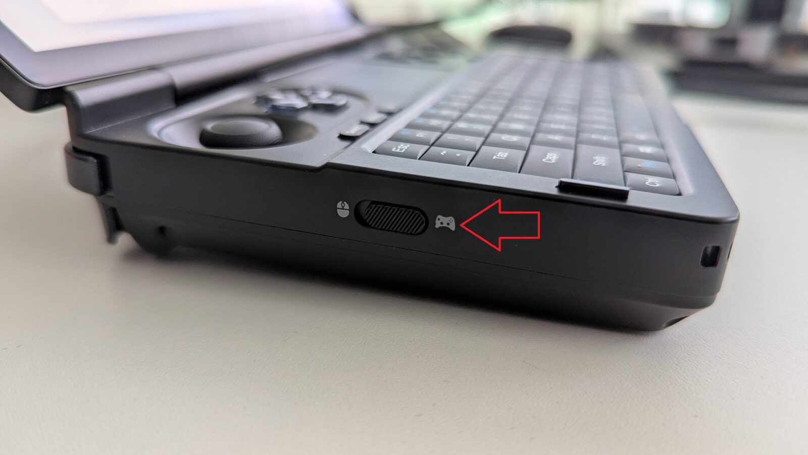 Ensure that the switch located on the left side of the GPD WIN Mini ...