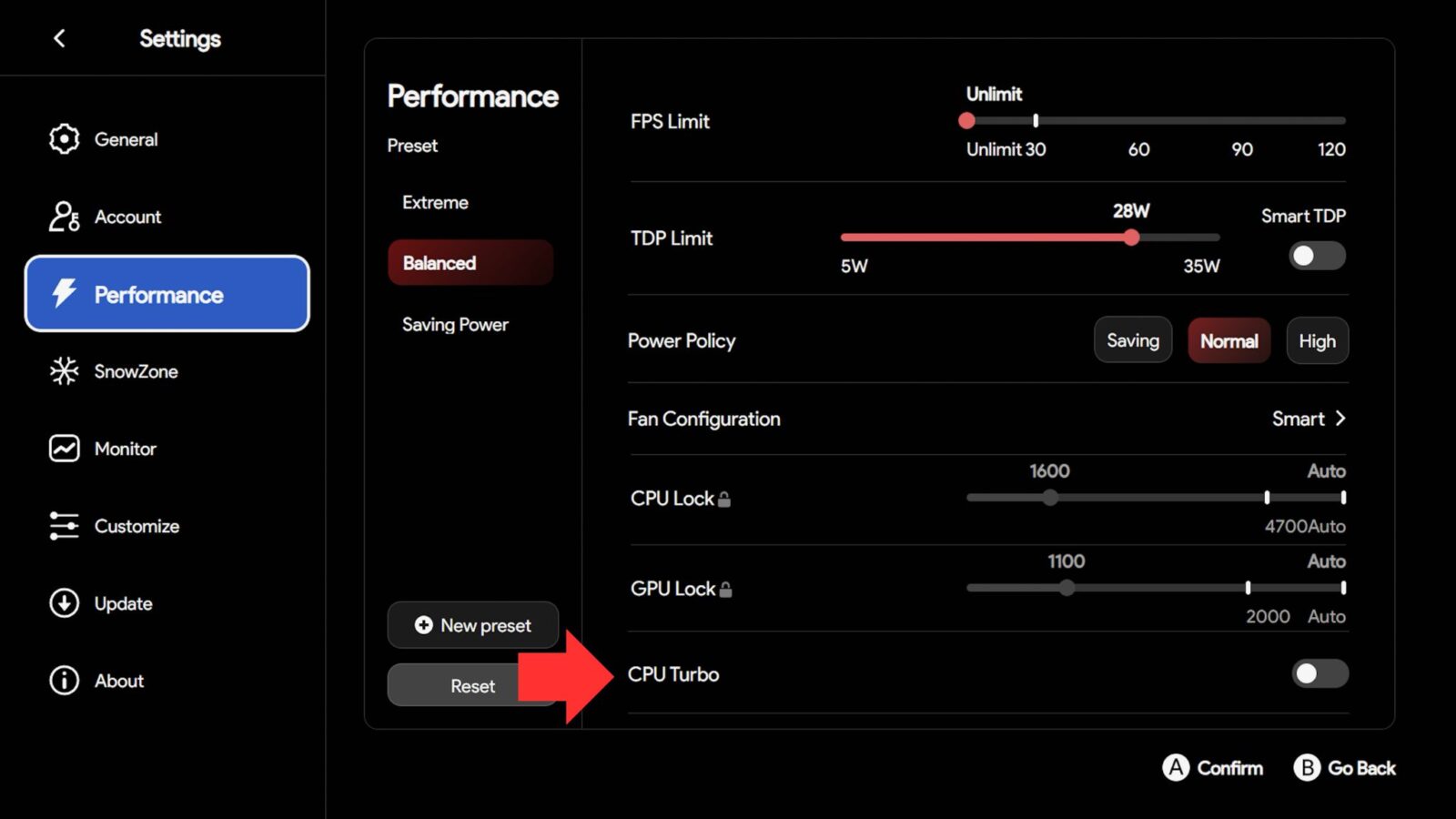 You can create a New Preset or edit an existing profile, then enable or ...