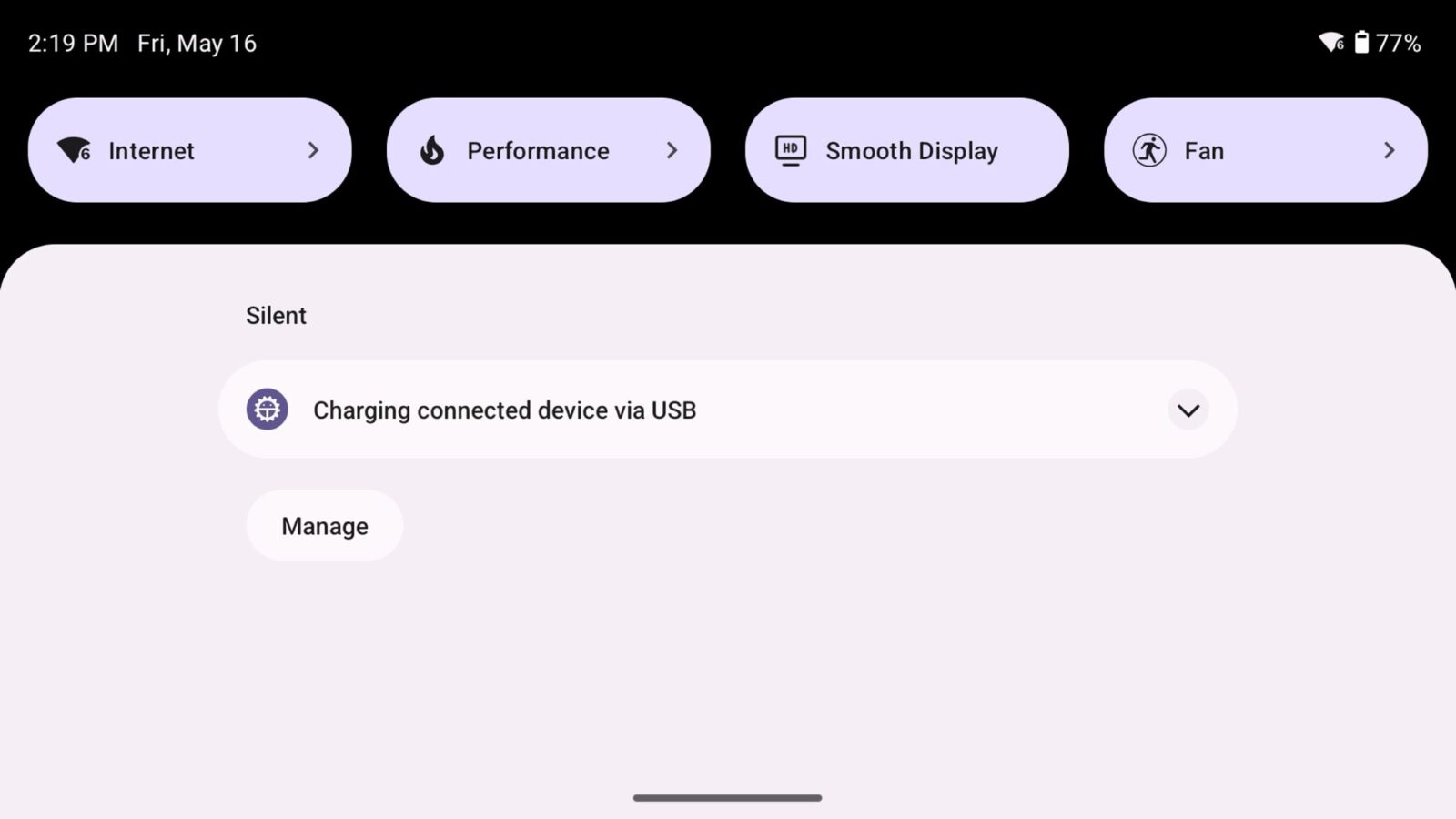 Drag your finger from the top of the screen downwards to bring up the drop-down menu. Repeat the ...