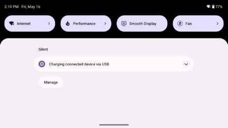 Drag your finger from the top of the screen downwards to bring up the ...