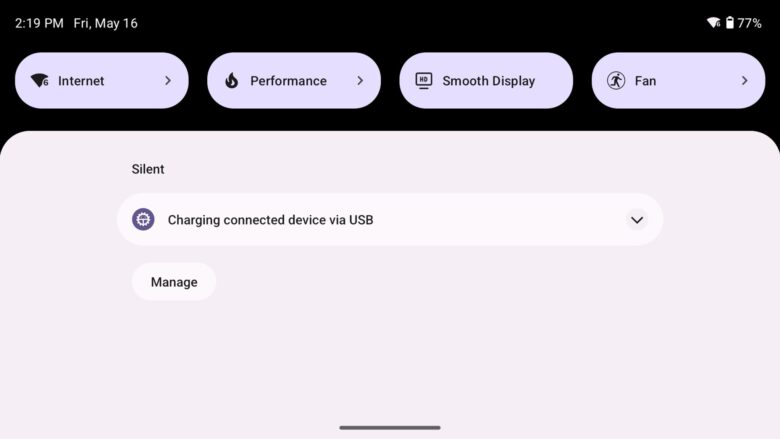 Drag your finger from the top of the screen downwards to bring up the ...