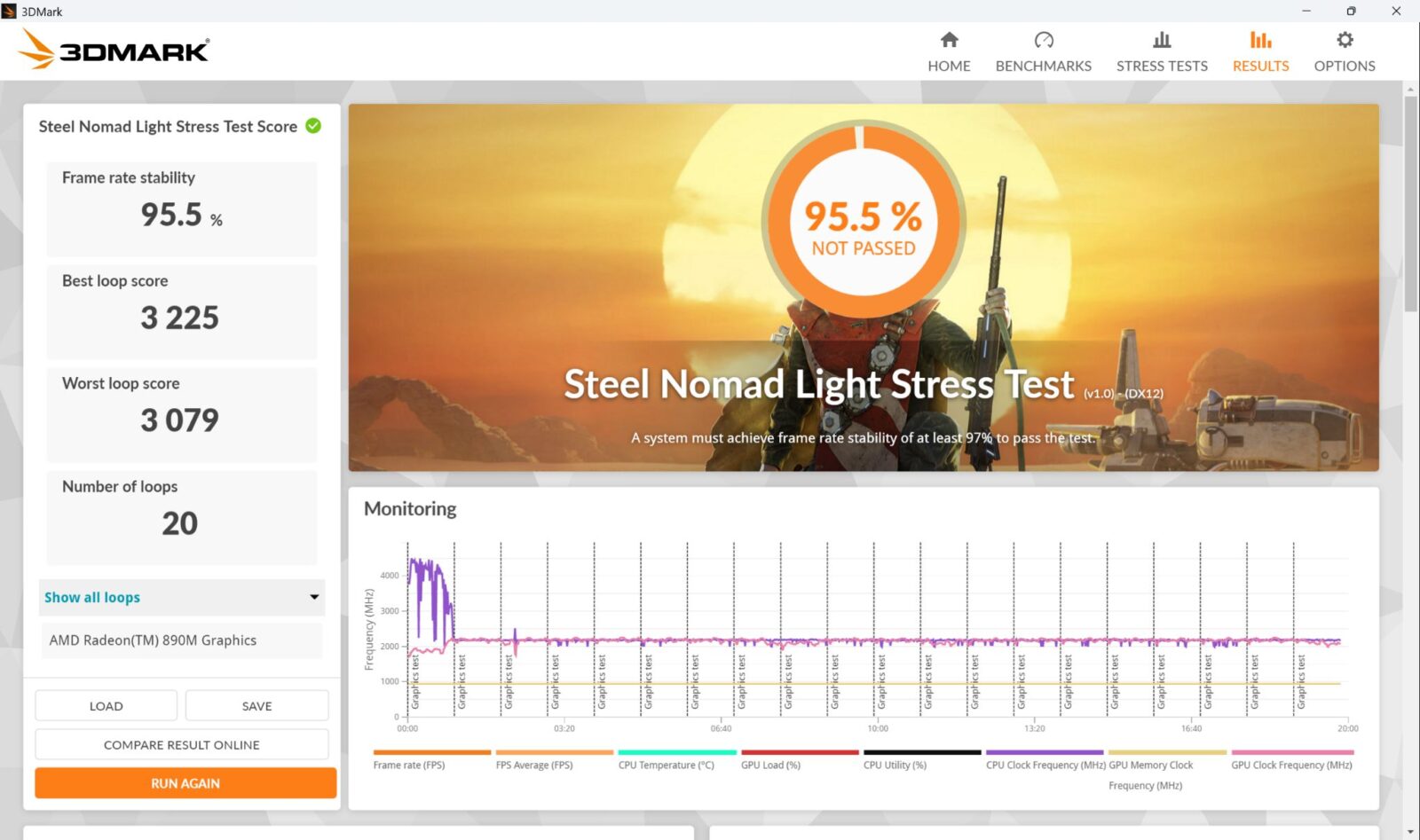 Windows 3DMARK Windows Stress Test Page