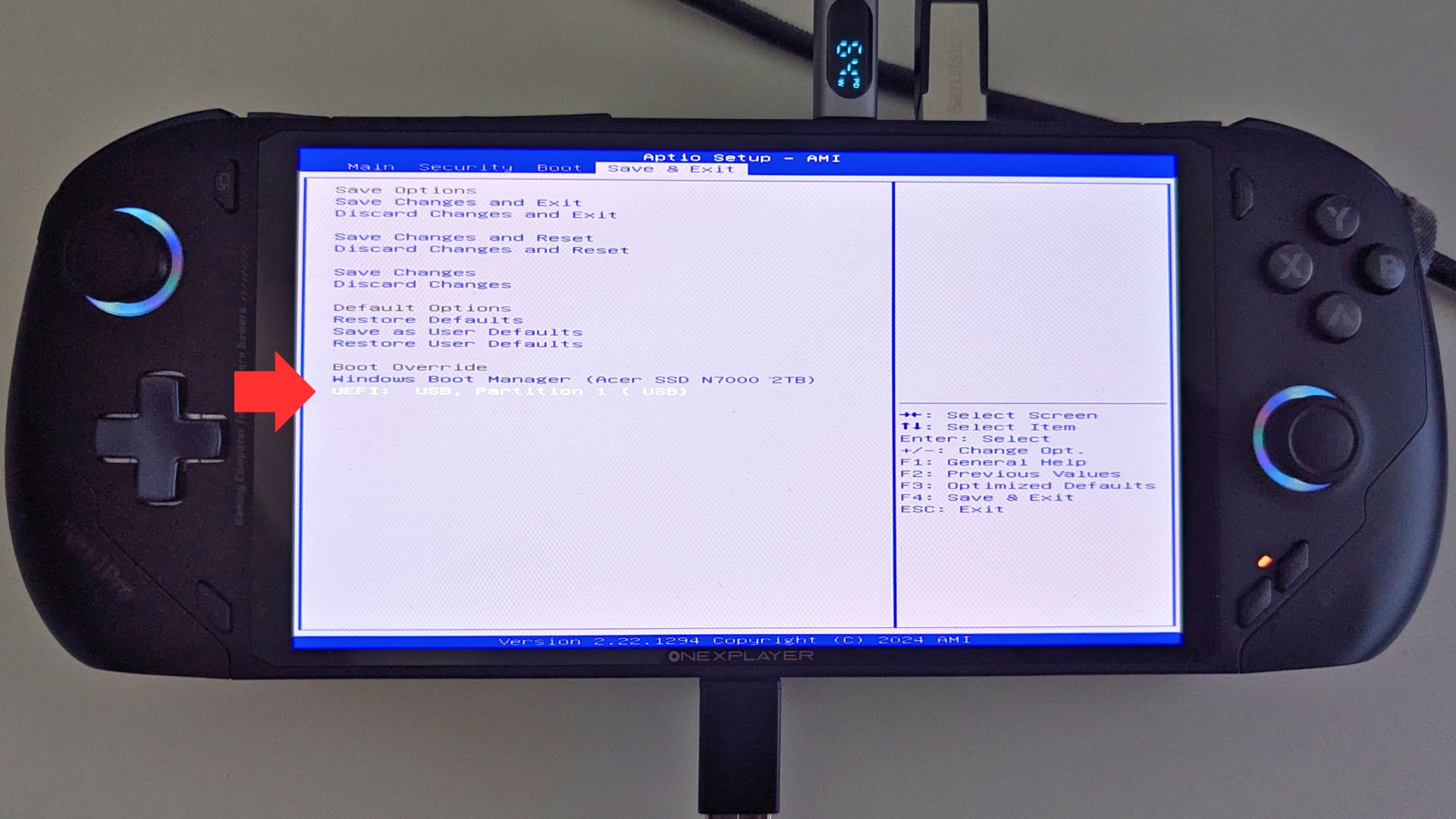 How to update the ONEXPLAYER F1 Pro BIOS firmware