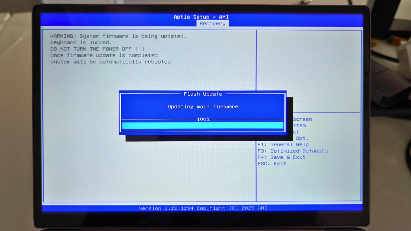 GPD WIN MAX 2 2025 BIOS update progress 1 GPD WIN MAX 2 2025 BIOS ...