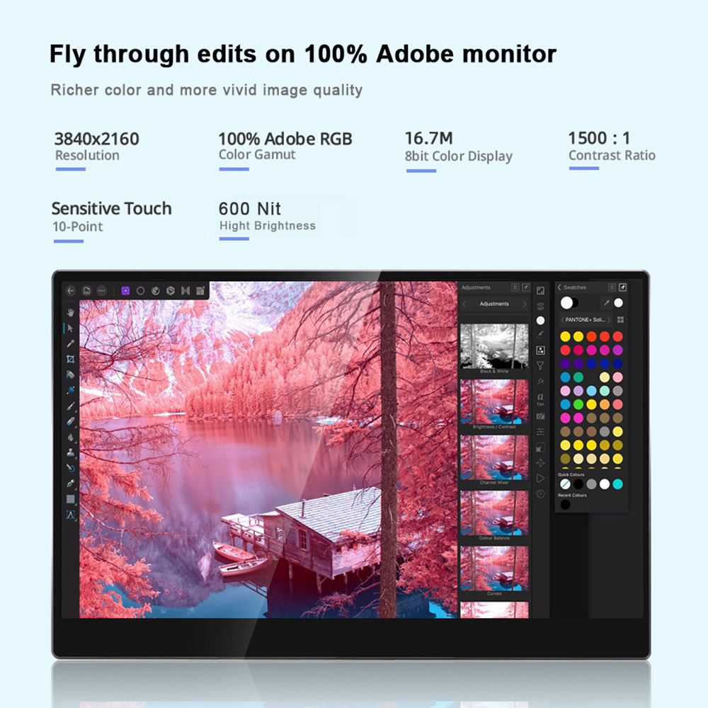 15.6″ 4K portable monitor with Adobe RGB - DROIX Global