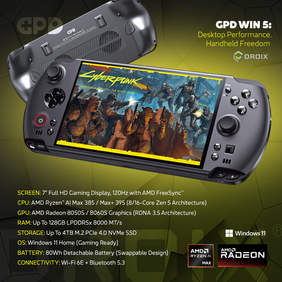 GPD WIN 5 🎮 The Ultimate Handheld Gaming PC | GPD
